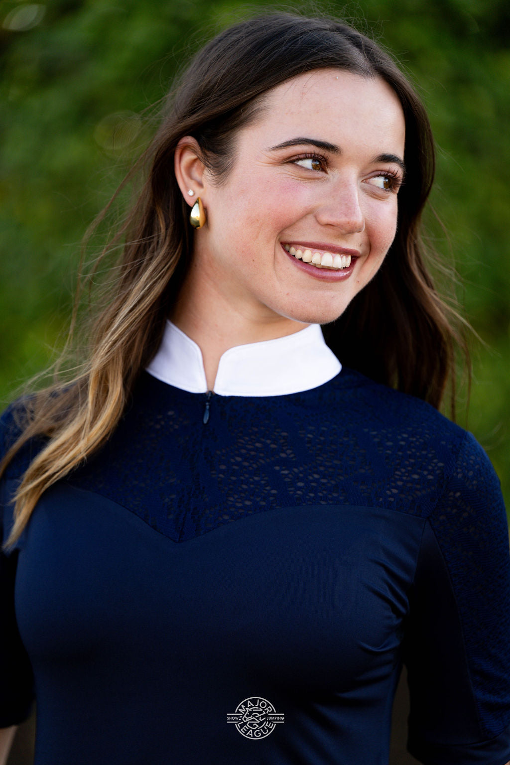 OLIVIA Lace Show Shirt - Short Sleeve – BellEq™ Equestrian Apparel